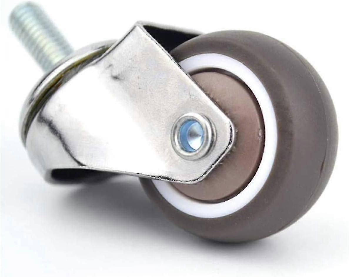 4 Pack M6 X 15mm Furniture Swivel Caster Wheels With 32mm Thread Tpe ...