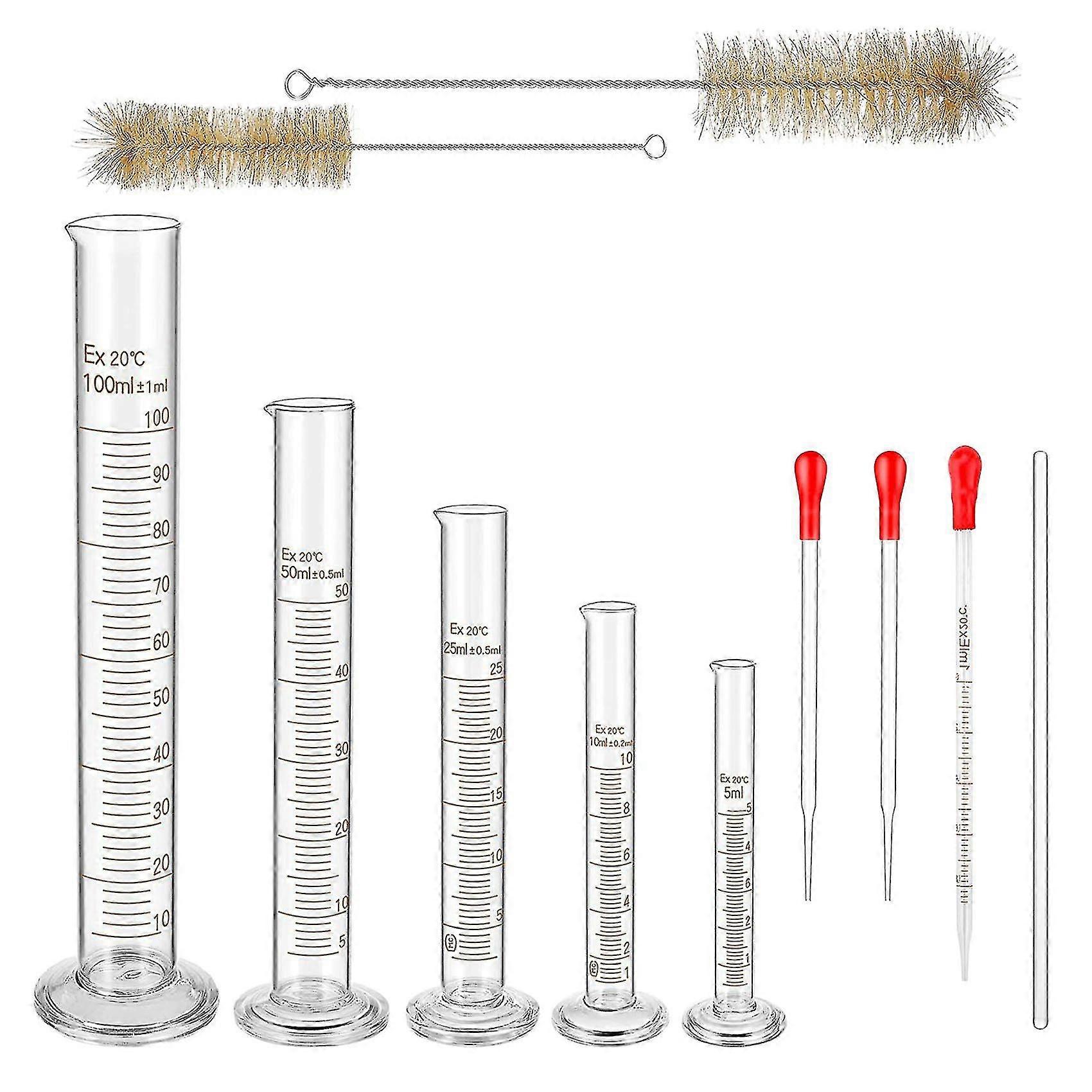 Glass Graduated Measuring Cylinders Set,premium Borosilicate Cylinders ...