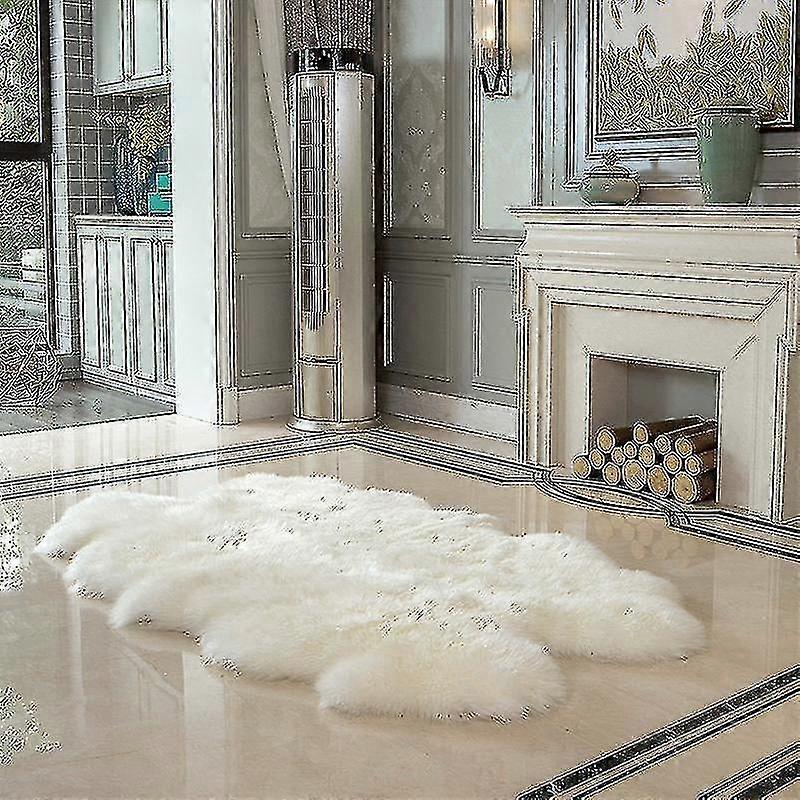 180x110cm Soft Fluffy Fur Non Slip Faux Sheepskin Rug | Fruugo DE