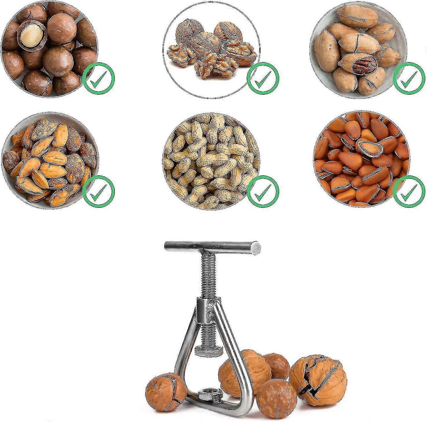 Stainless Steel Pecan Cracker Nutcracker Tool Heavy Duty For All Nuts ...