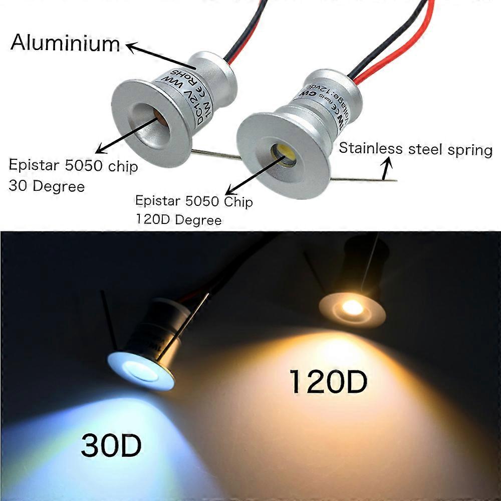 1W Mini Downlight 12V Spotlight with Transformer 15mm Recessed Down ...