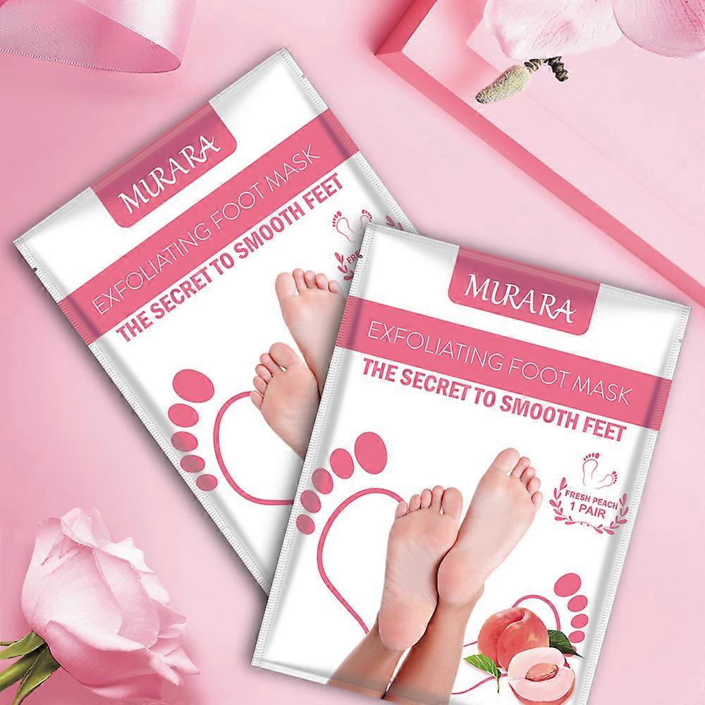 Foot Peel Mask with Peach by - 5 Pack Foot Mask Dermatologically Tested ...