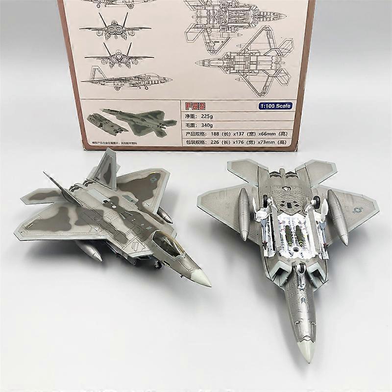 Wltk Diecast Metal Plane Toy 1/100 Scale Model Toys Lockheed F-22 F22 ...