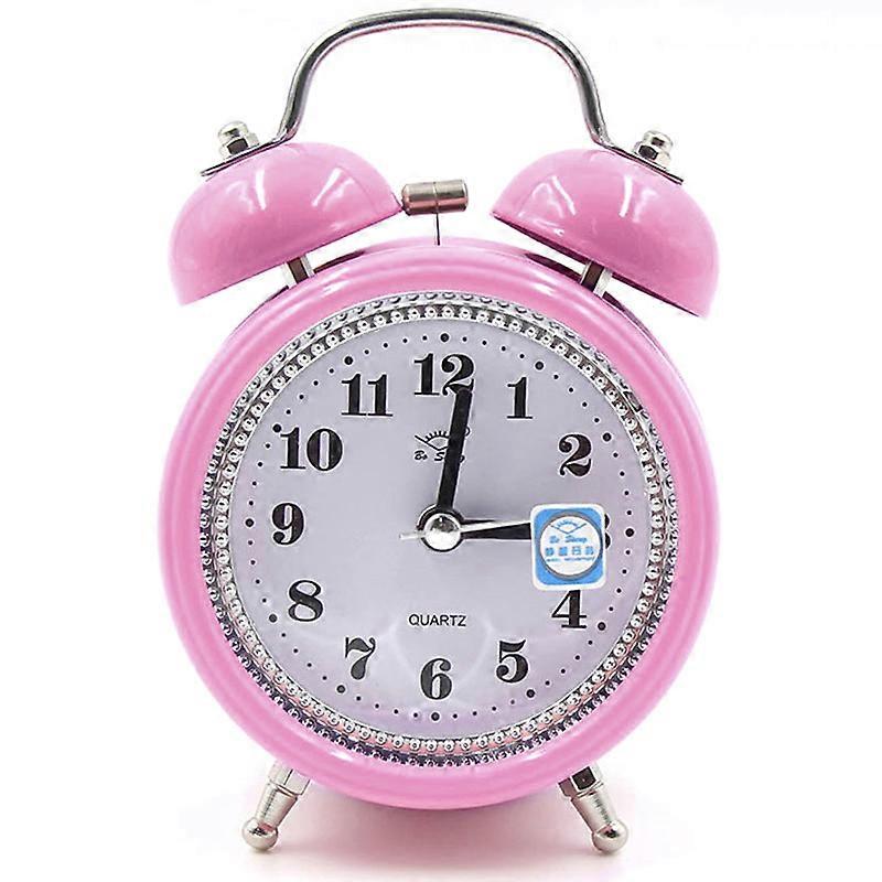 Double Bell Quartz Super Loud Alarm Clock Bedside Clocks With Night ...