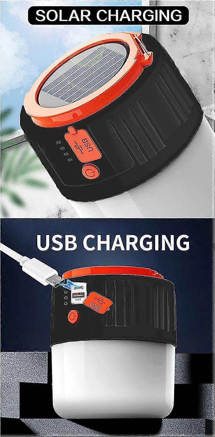 Rechargeable Solar Lantern, USB LED Outdoor Pocket Camping Torch ...