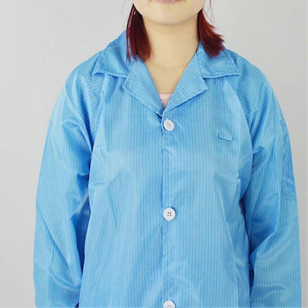 Anti-static Smock Cleanroom Suit Overalls Dust-proof Lab Coat Isolation ...