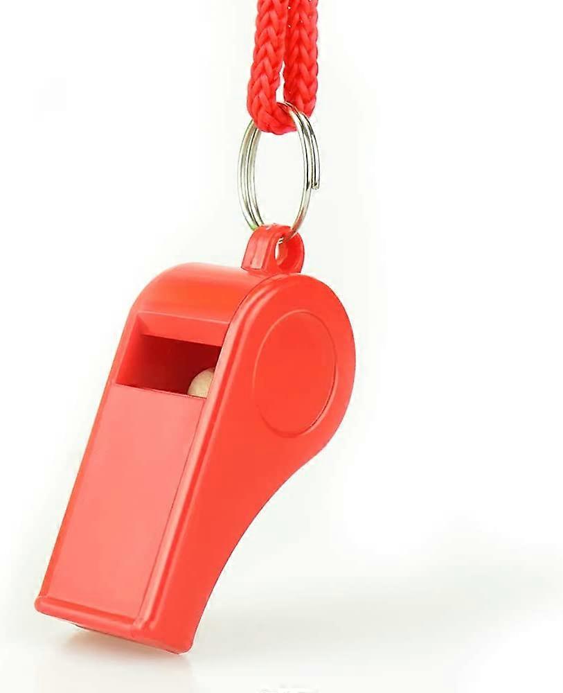 Red Emergency Whistles with Lanyard, Loud Crisp Sound, 12 Packs Plastic ...