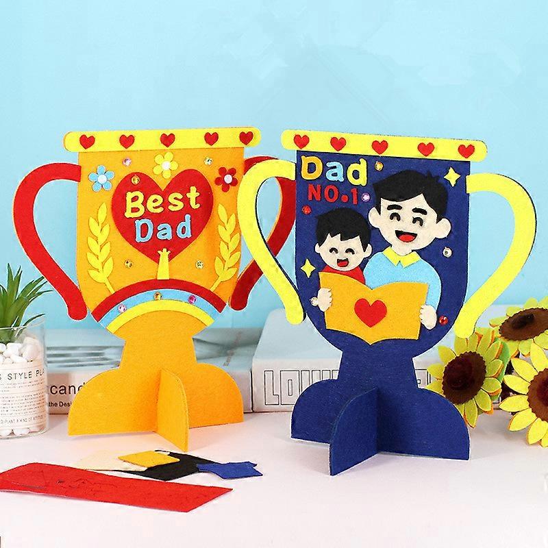 DIY Non Woven Dad Trophy Children Handmade Father's Day Gifts ...