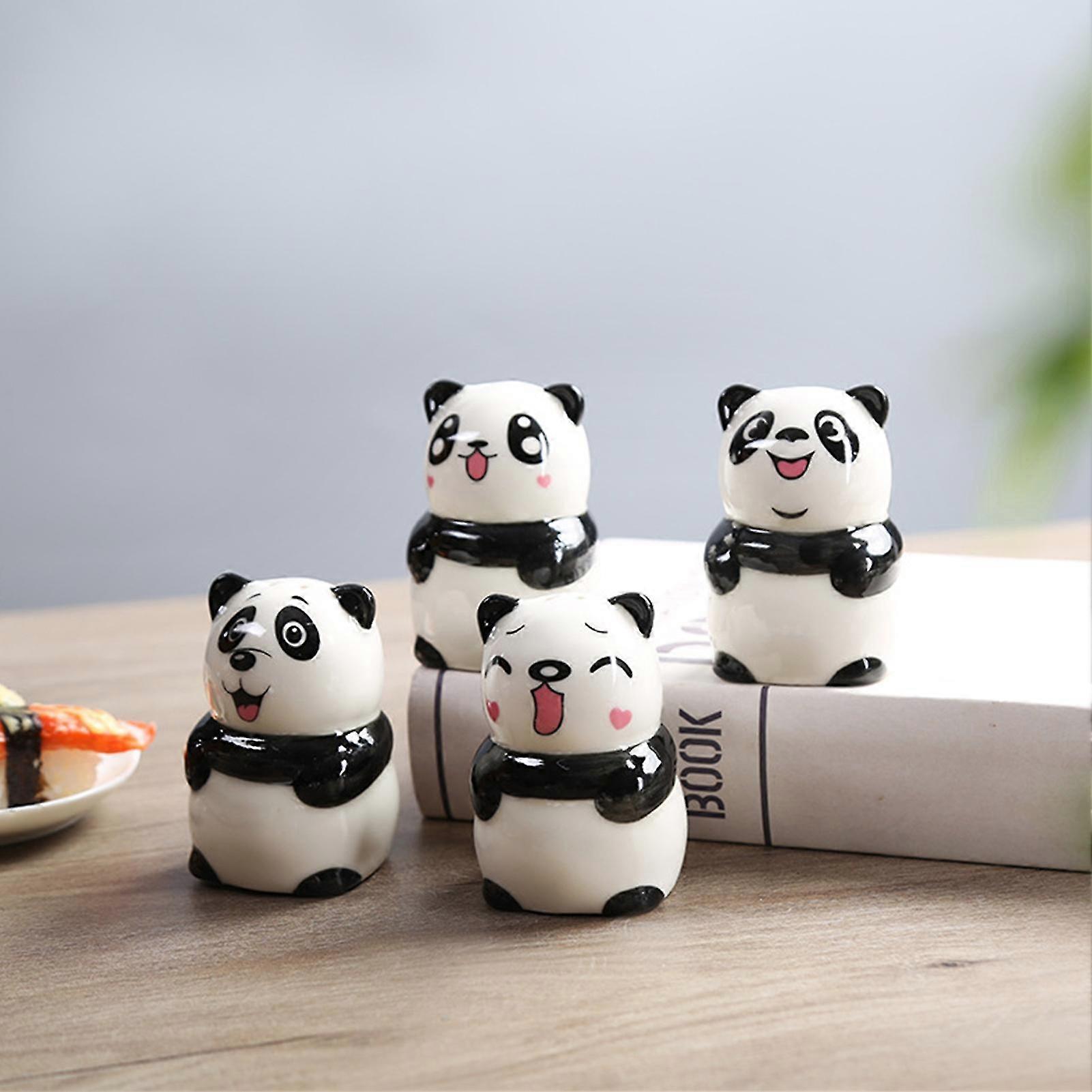 Tyuhe Ceramic Red Panda Seasoning Jar Salt Pepper Storage Container ...