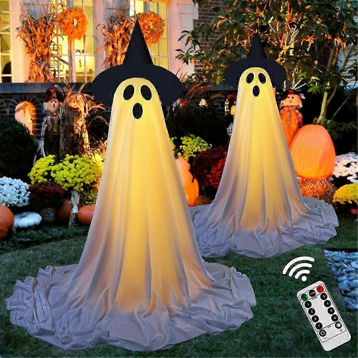 Front Porch Glowing Ghost Halloween Standing Ghost Porch Yard Ghost ...