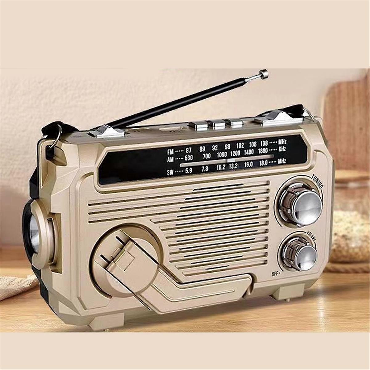 FM AM SW Radio Solar Charging Emergency Radios Receiver Hand Crank ...