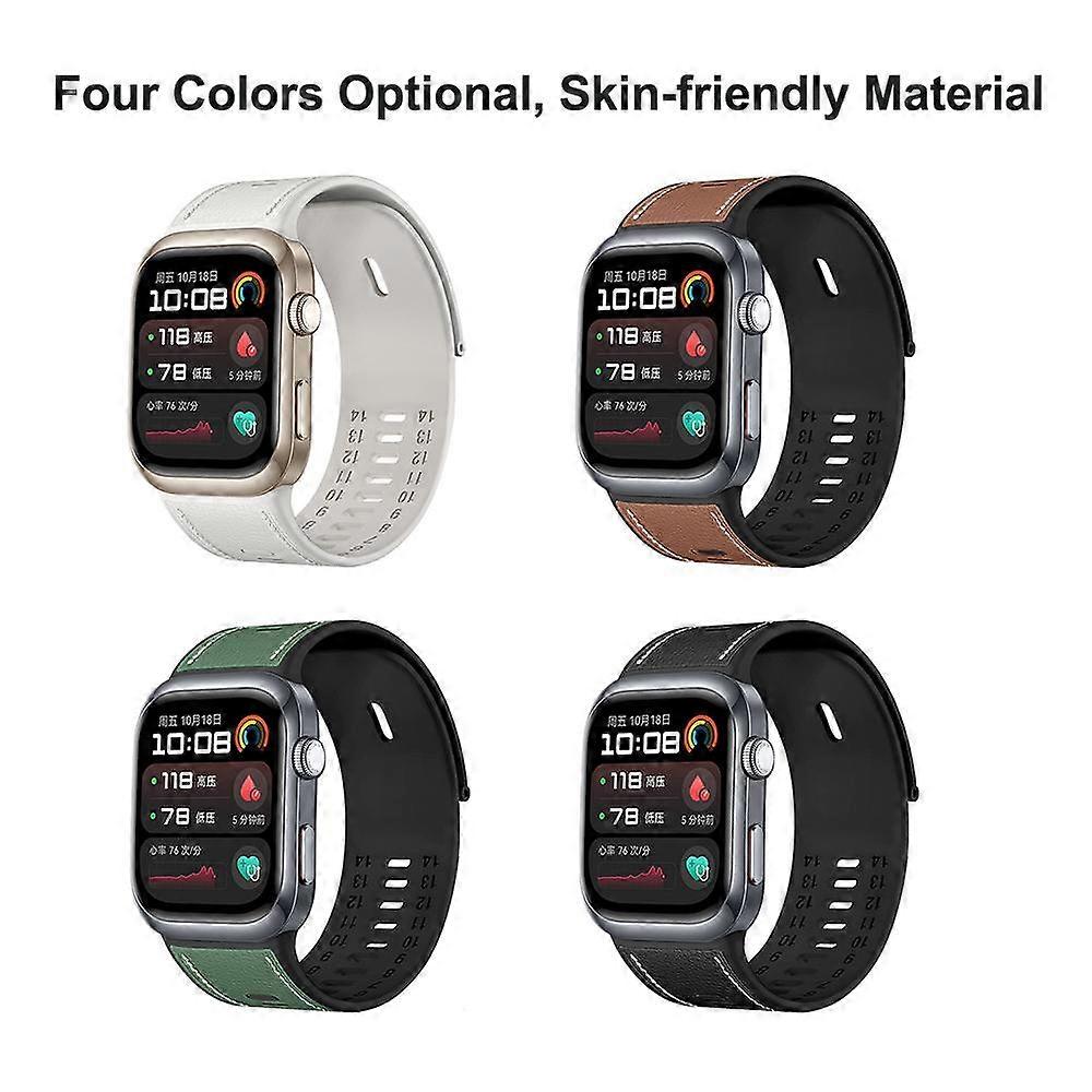 Hybrid Silicone Leather Watch Band For Huawei Watch D2 | Fruugo UK