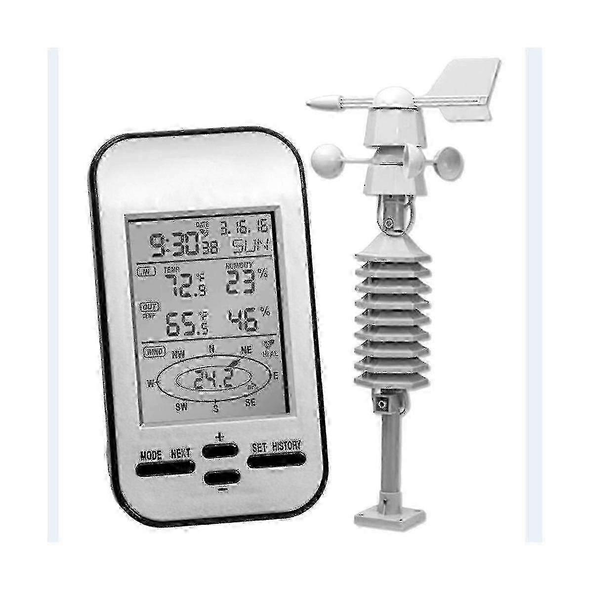 Digital Wind Temperature Humidity Meter - Professional Wireless Out ...
