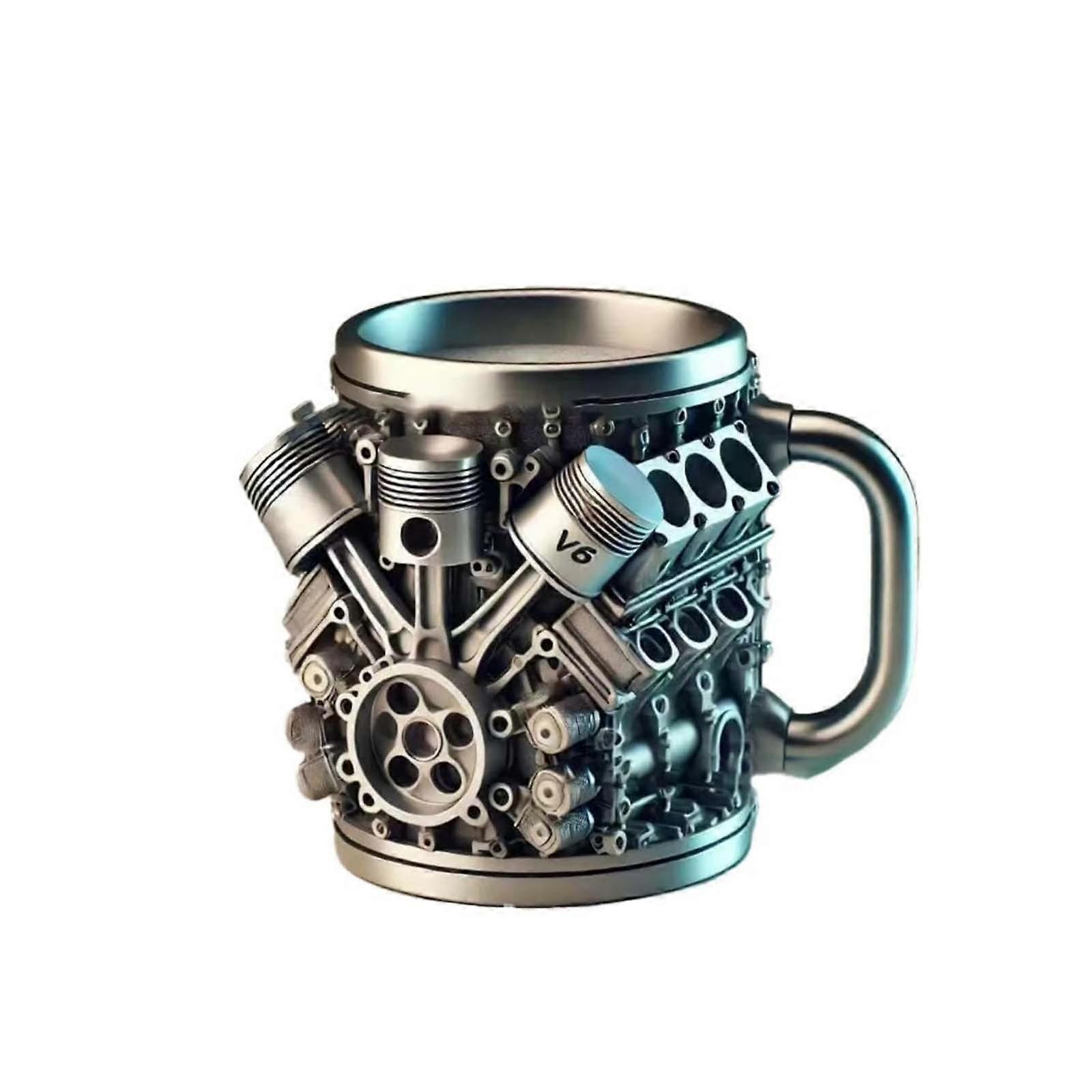 Personalized Stainless Steel Mug - V8 V6 Engine Stylish For Car ...