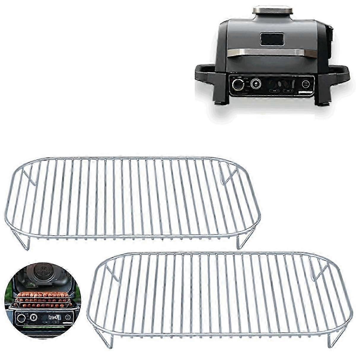 Stainless Steel Rack Set for Ninja Woodfire Outdoor Grill and Smoker ...