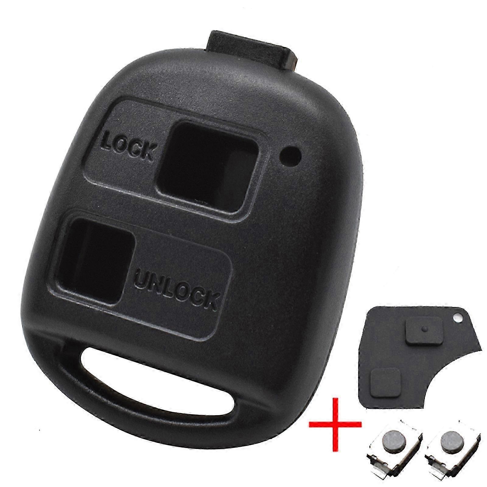 Fob Case with 2 Button Key Pad Switches for Toyota RAV4 Yaris Prado ...