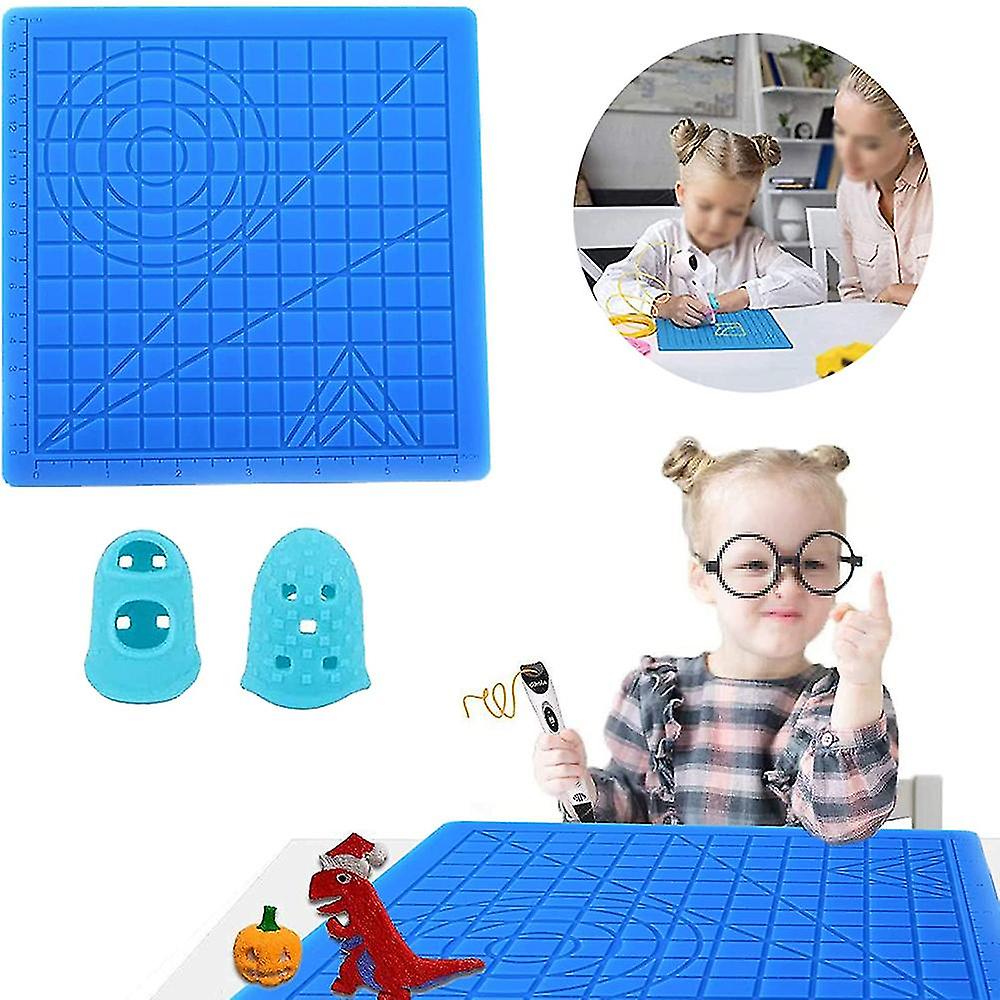 3d Printing Pen Silicone Mats With Basic Template, 3d Pen Drawing Pad ...