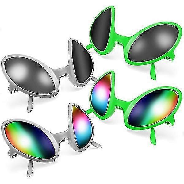 4 Pcs Alien Glasses Funny Sunglasses Simulation Alien Eyeballs Party ...