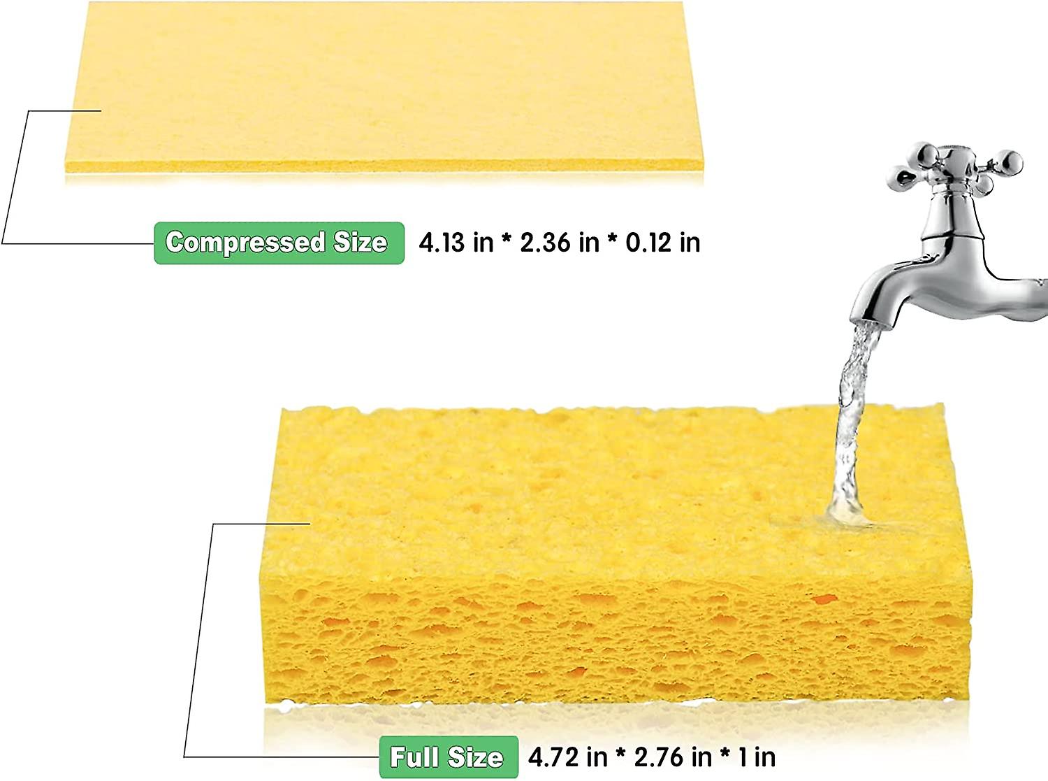 Cellulose Sponge, Heavy Washing Sponge, Scratch-Free Kitchen Sponge ...