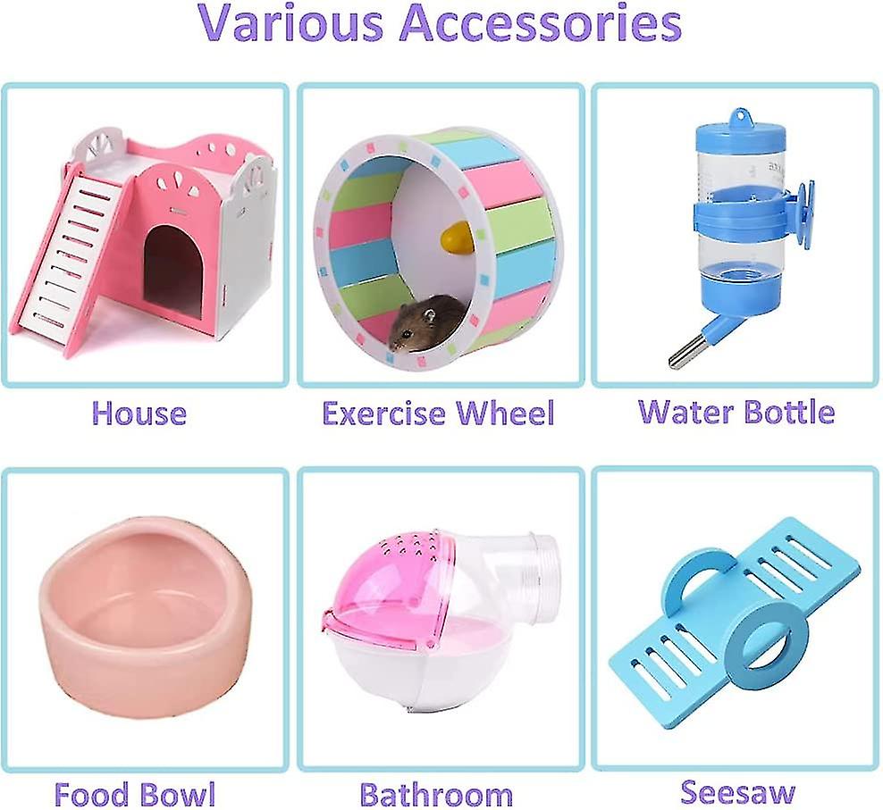 Hamster Cages For Small Pets Mouse And Gerbil Cages With Wheel, Hamster ...