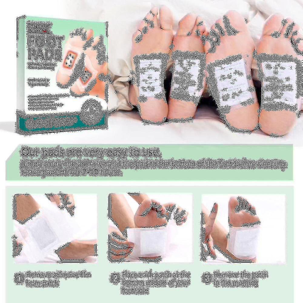 Elaimei 10 Pcs Ginger Foot Pads Bamboo Foot Care For Healthy Body Feet ...
