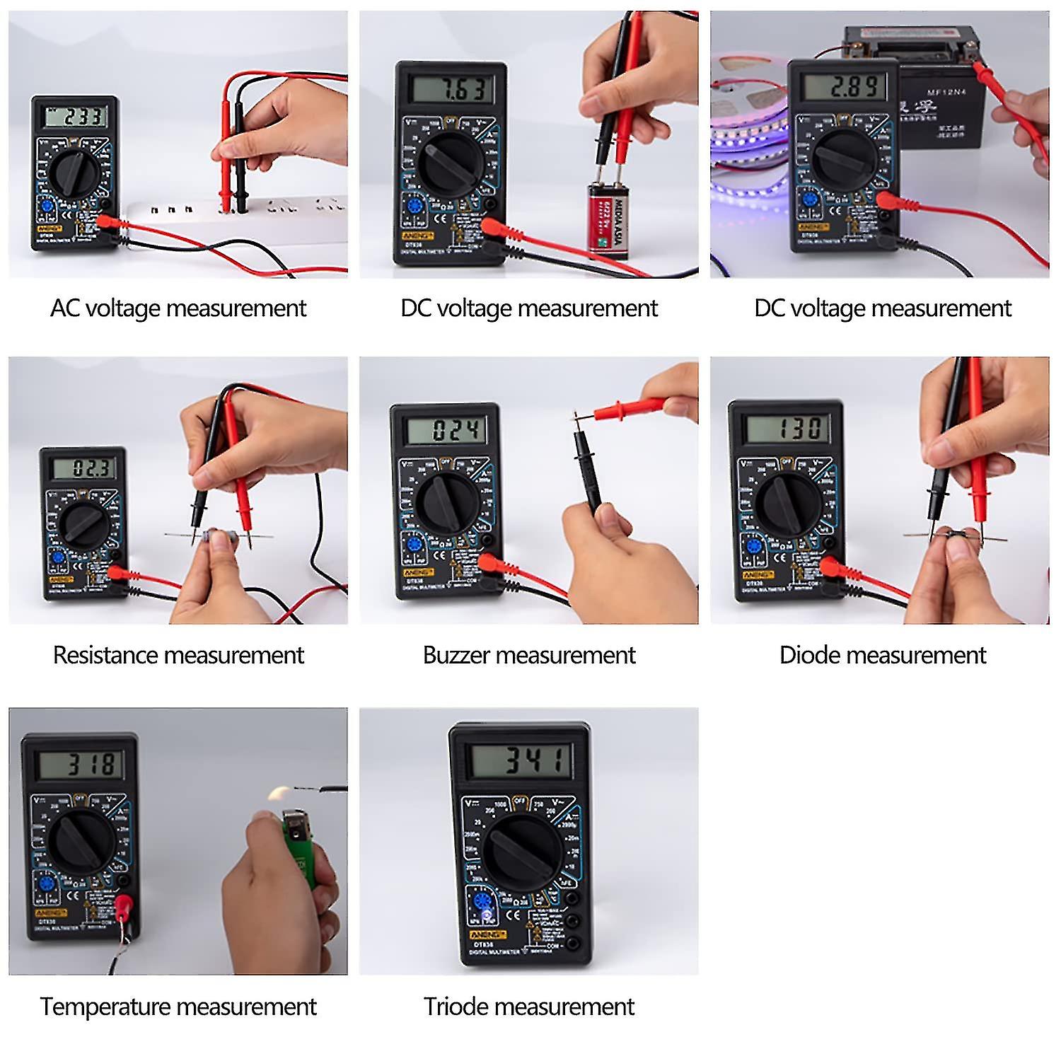 Professional Digital Multimeter, Polymeter For Measuring Continuity ...