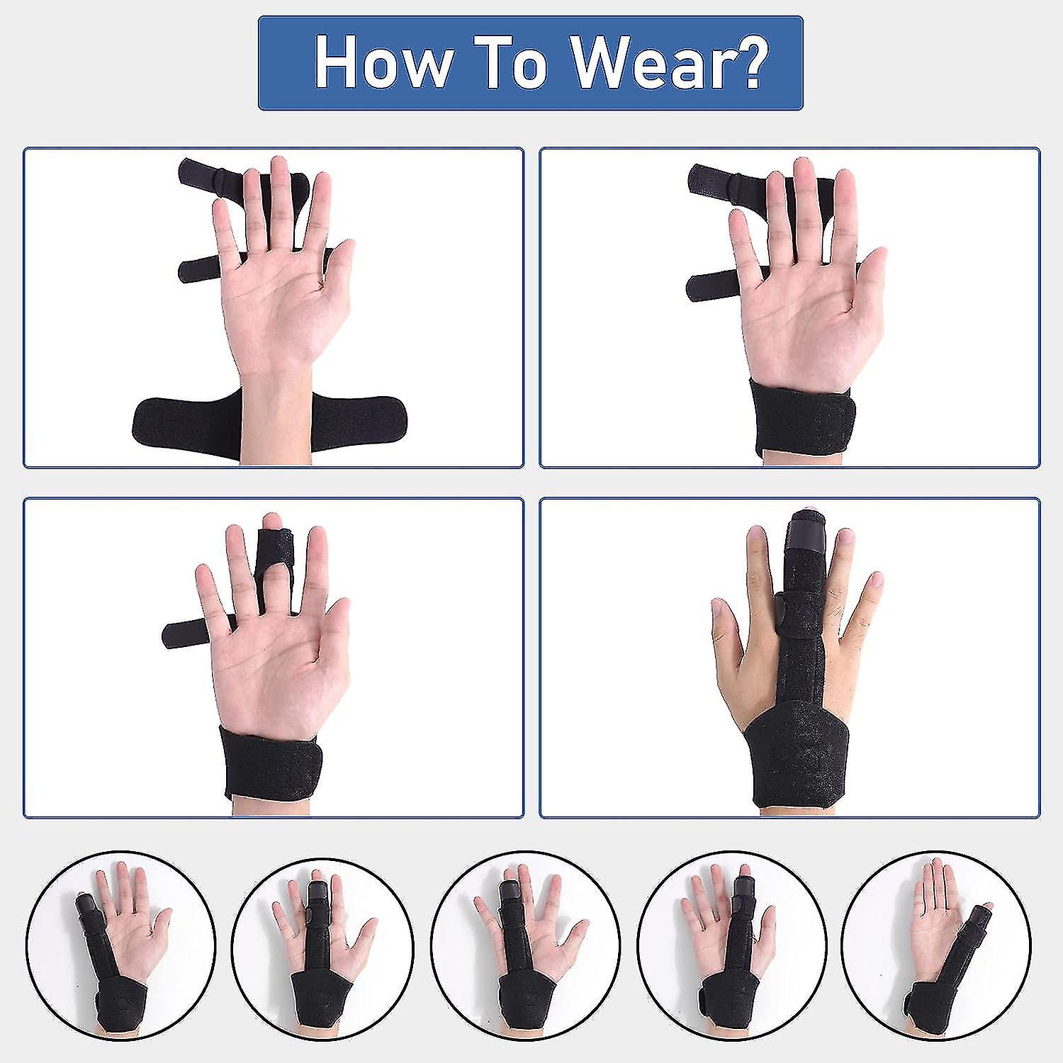Full Trigger Finger Splint - Hand And Wrist Brace Support - Adjustable ...