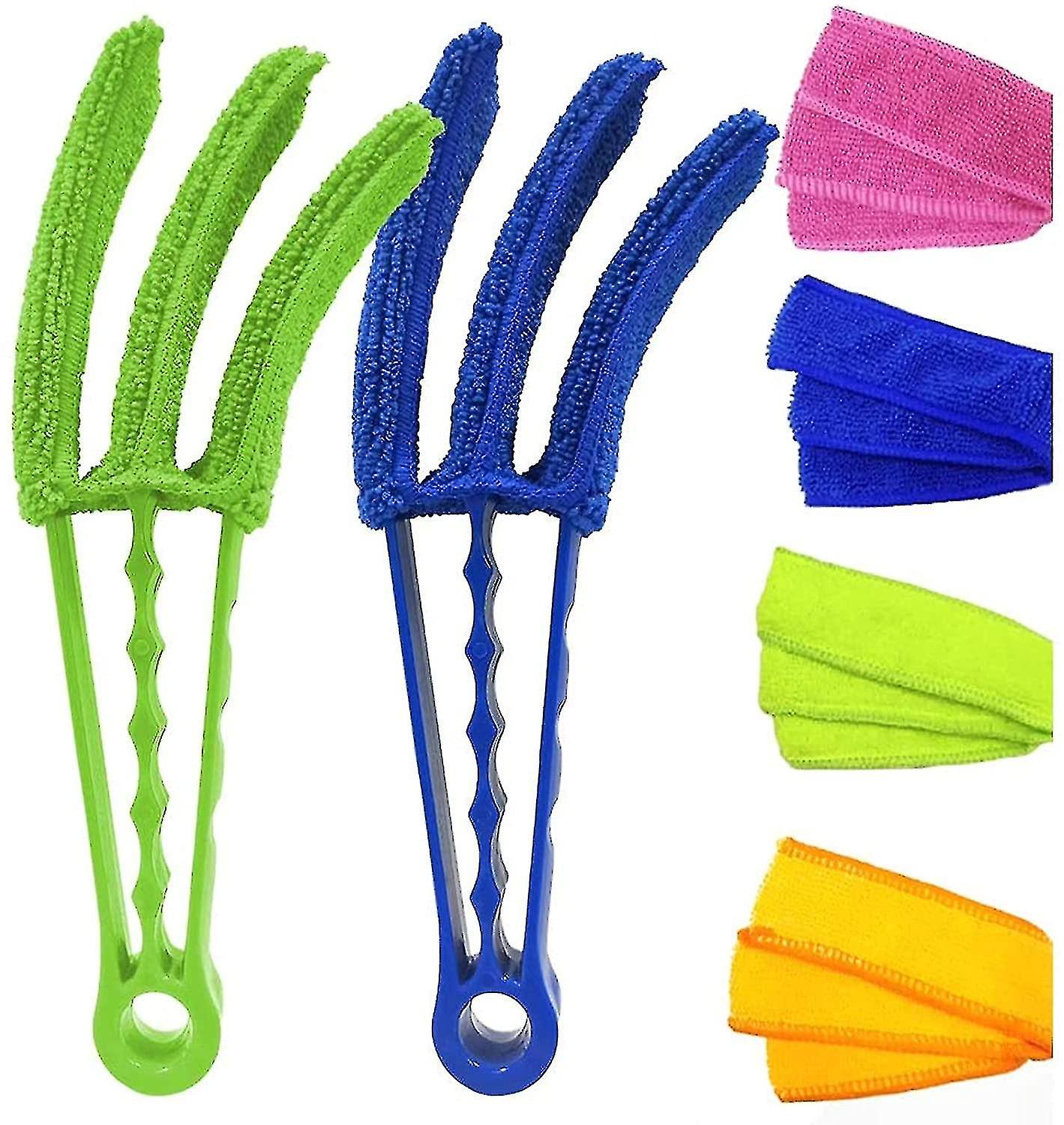 2 Pack Blind Dust Brush With 6 Microfiber Sleeves For Air Conditioner ...