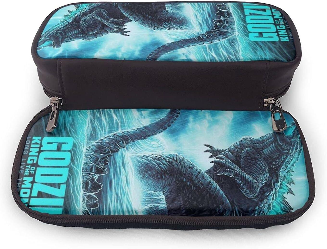 Godzilla Leather Pencil case Pencil case Stationery Bag Office Portable ...