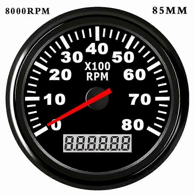 5285mm Boat Tachometer For Car Marine Tacho Meter Gauge With Hourmeter ...