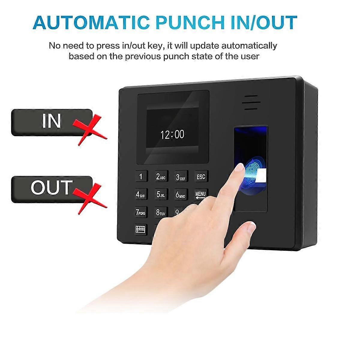 Fingerprint Clock Finger Scanning and PIN Punch in One, No Monthly Fee ...