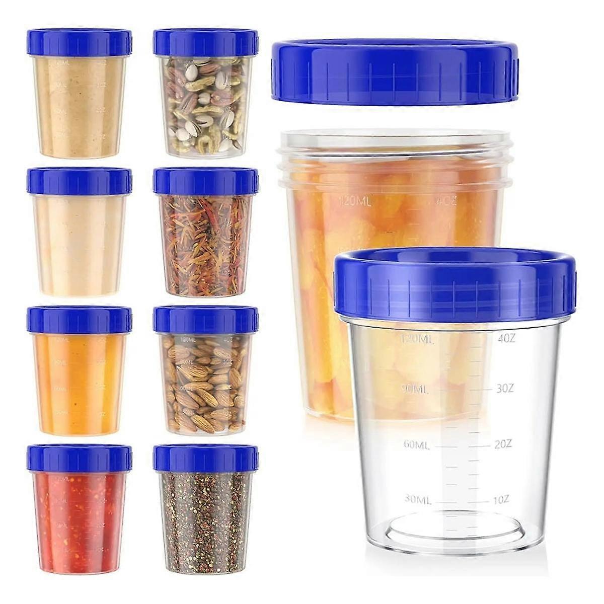 10 Pack 4oz Salad Dressing Container to Go,Small Containers with Lids ...