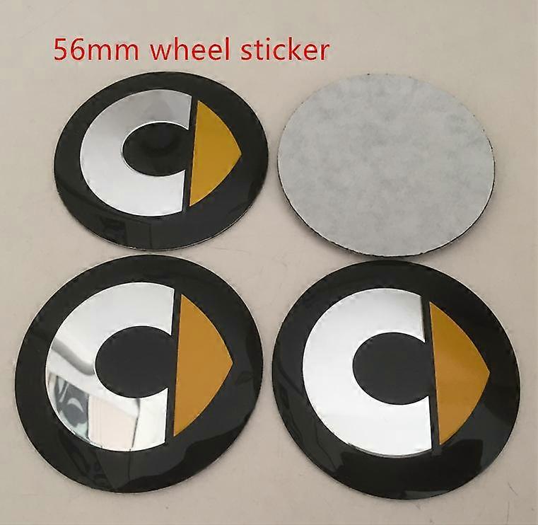 4pcs 56mm 60mm Smart Car Wheel Center Cap Badge hub covers emblem ...
