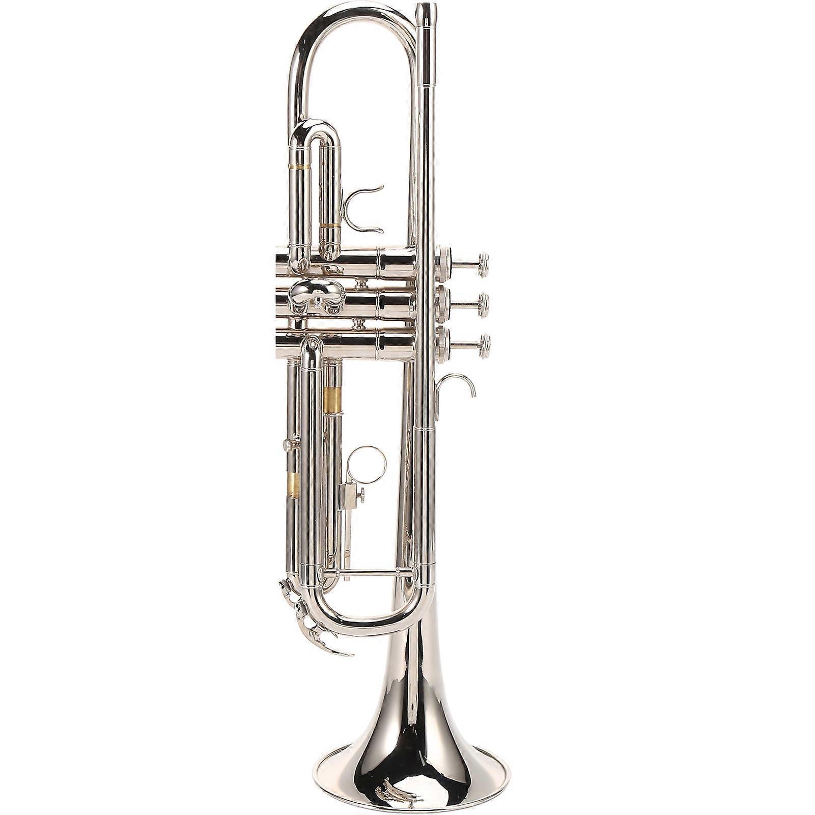 Silver Plated Brass Trumpet with Mouthpiece - Standard Bb Musical ...