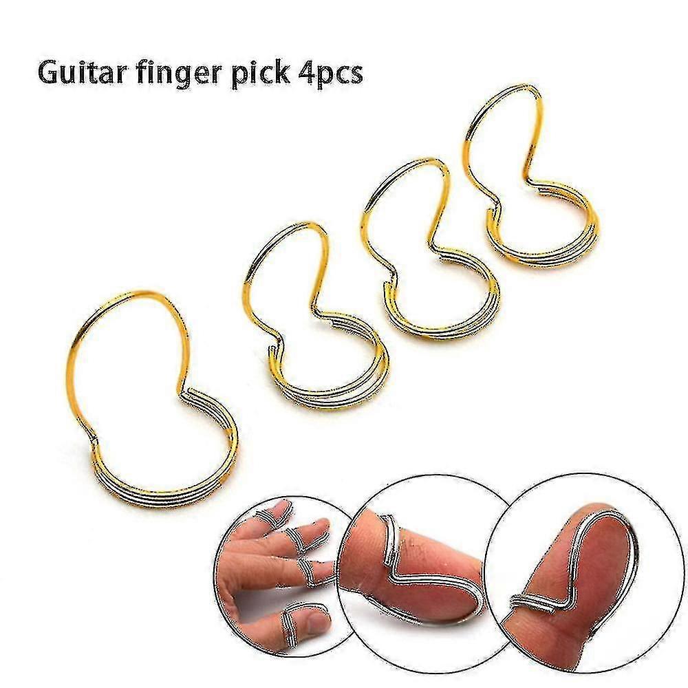 4 Pcs Guitar Finger Picks Butterfly Fingerstyle Plectrum Thumb Picks ...