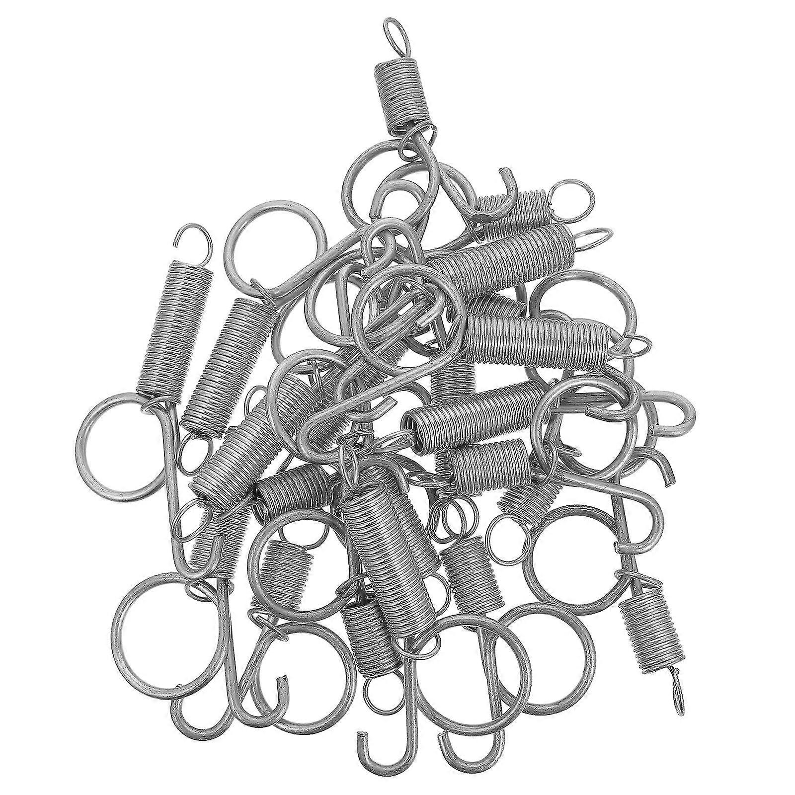 20 Pcs Metal Hanger Metal Spring Clips Fixing Pet Cage Door Spring ...