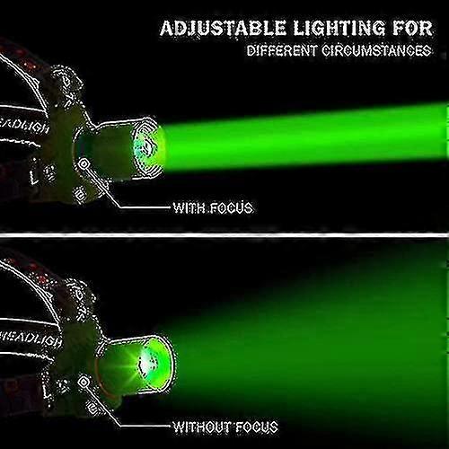 Green Light Head Torch For Night Vision, Ultra Bright Green Headlamp ...