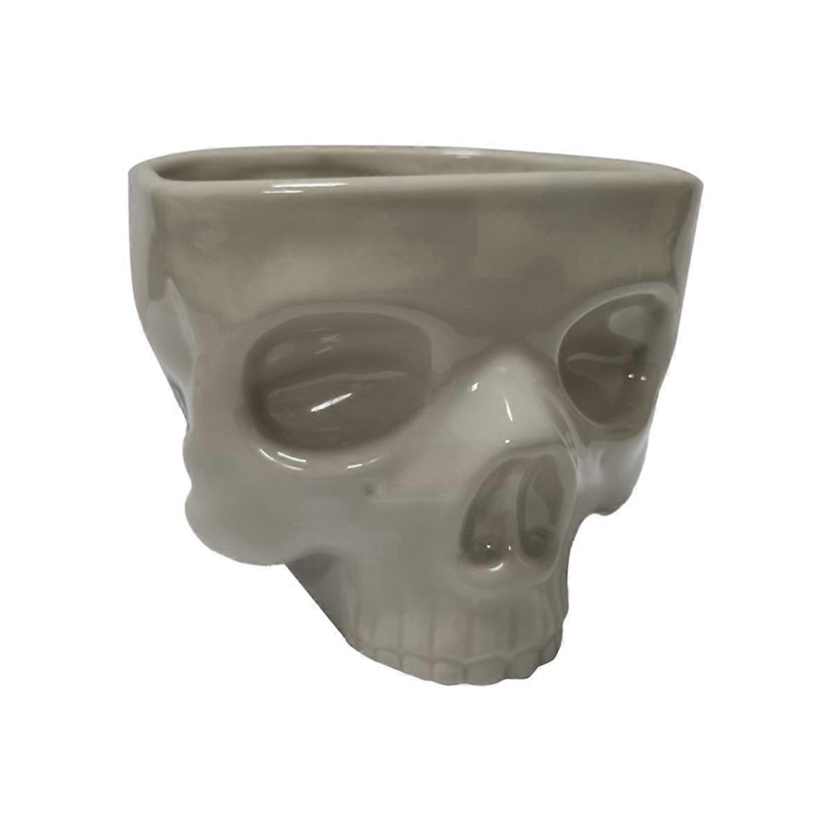 Retro Tabletop Decor Porcelain Gothic Skull Pasta Bowl Halloween ...