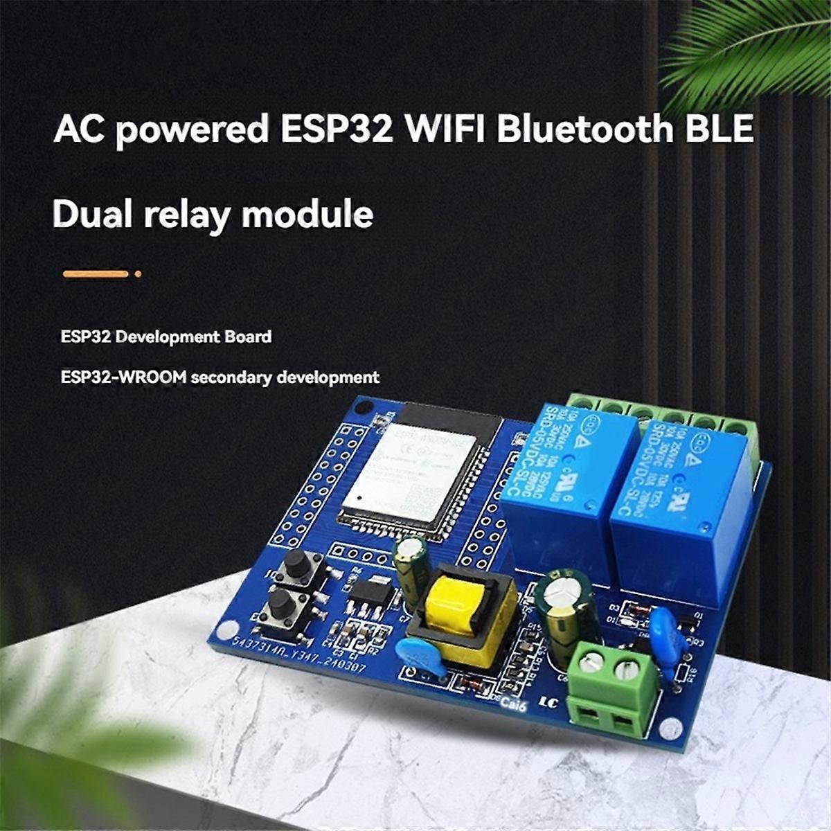 ESP32 Relay Module Dual Channel WiFi Bluetooth Relay Module ESP32-WROOM ...