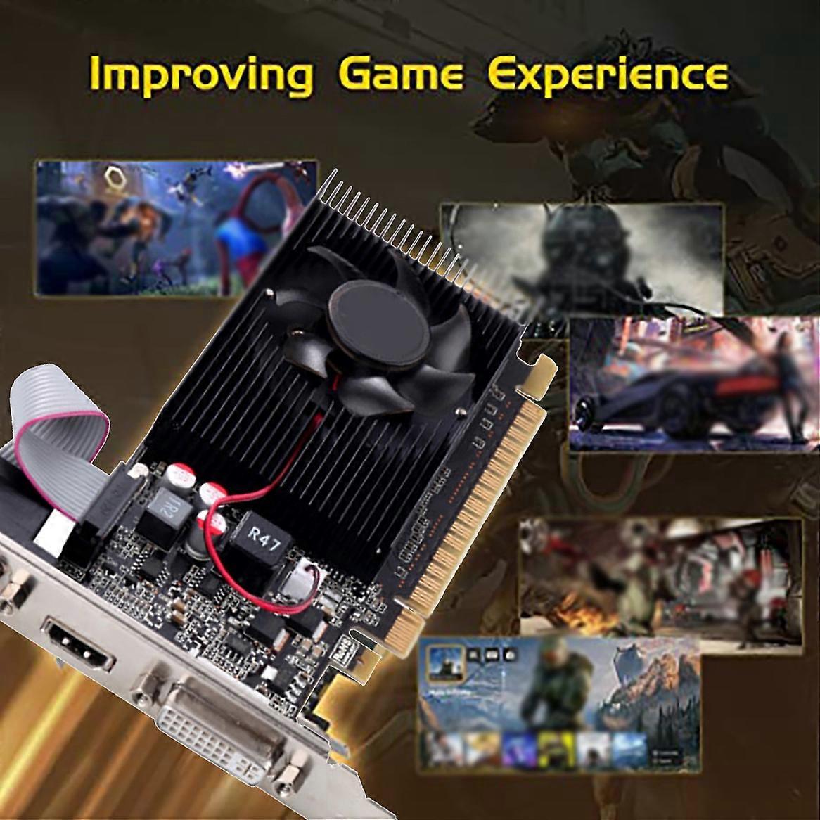 GT 610 1G Ultra-Fast Graphics Card 1GB 64Bit DDR3 810/500MHz PCI-E 1.1 X16 Desktop Small Chassis ...