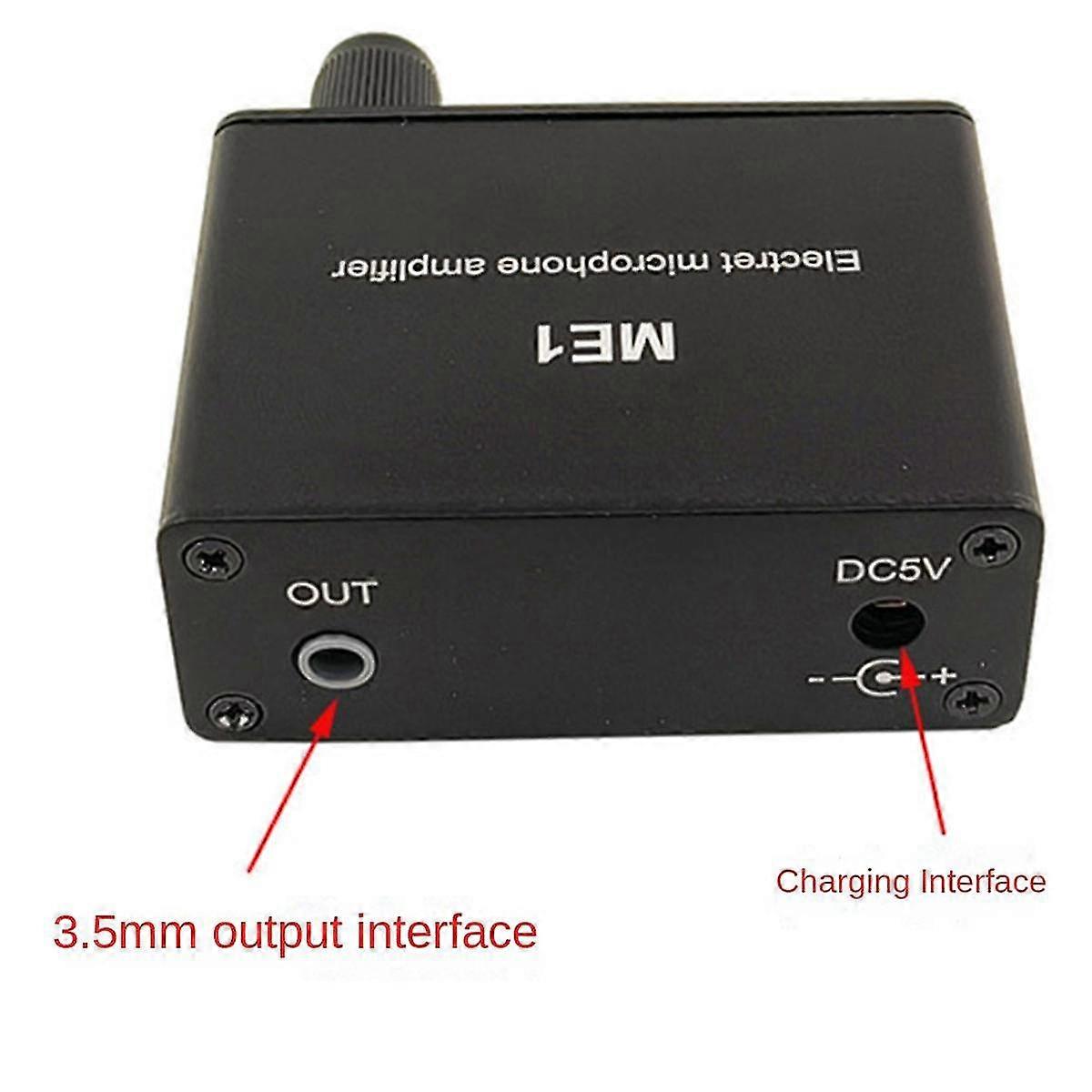 3.5mm Me1 Condenser Microphone Headphone Amplifier Audio Preamplifier ...