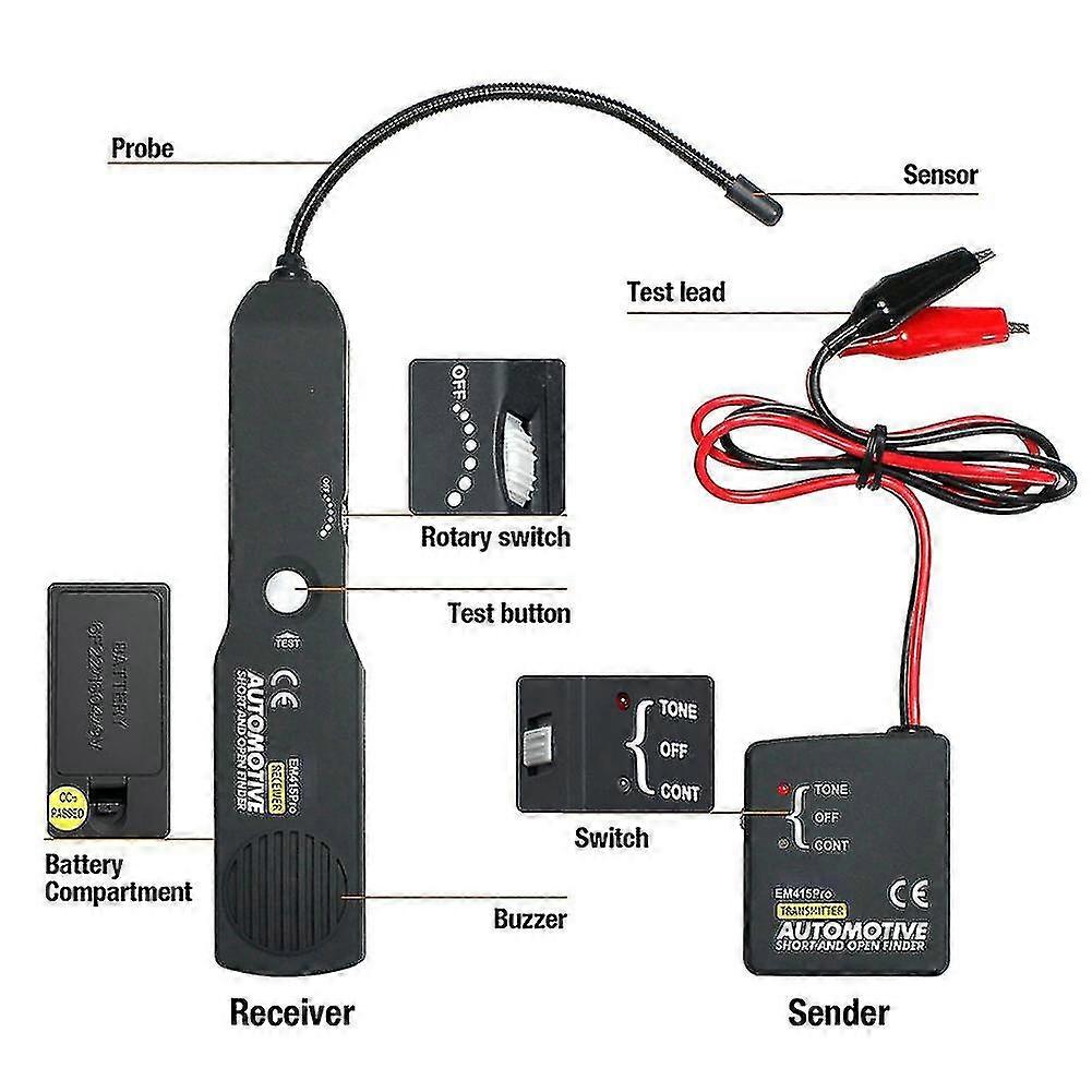 Automotive Wire Short Open Finder Circuit Detector Power Cable Tester ...