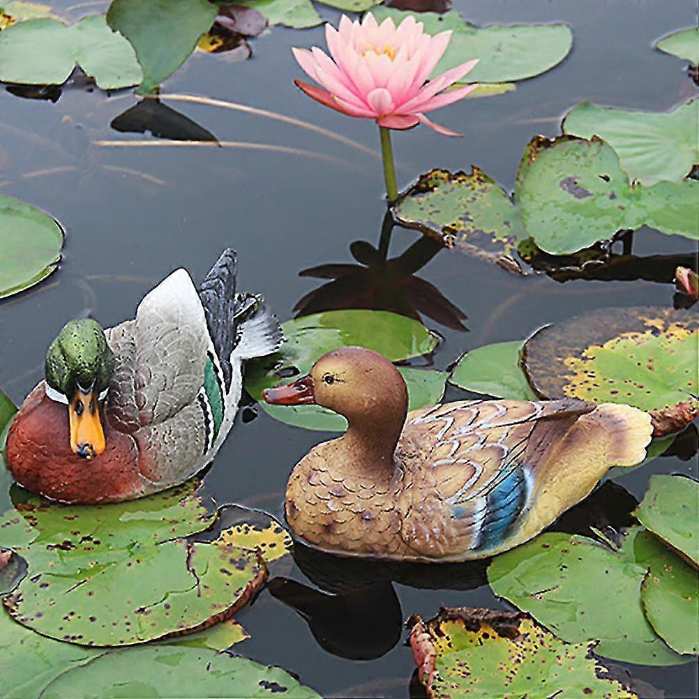 Pond Floating Duck Statue Floating Pond Decor Duck Sculpture for Garden ...