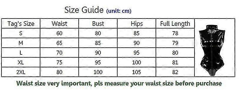 Women Sexy Latex Wet Look Front Zip Vinyl Bodysuit Teddy Pvc Catsuit ...