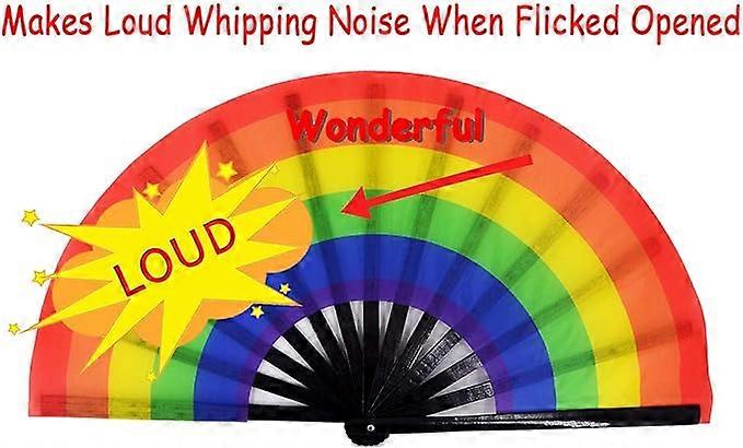 Large Folding Hand Fan for Women/Men, China/Japan Bamboo and Nylon ...