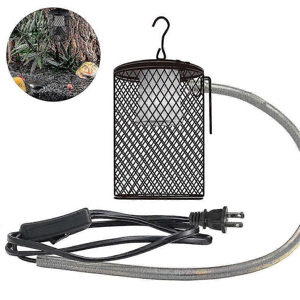 Reptile Heat Lamp With Guard,pet Heating Lamp Shade Basking Heater Lamp ...