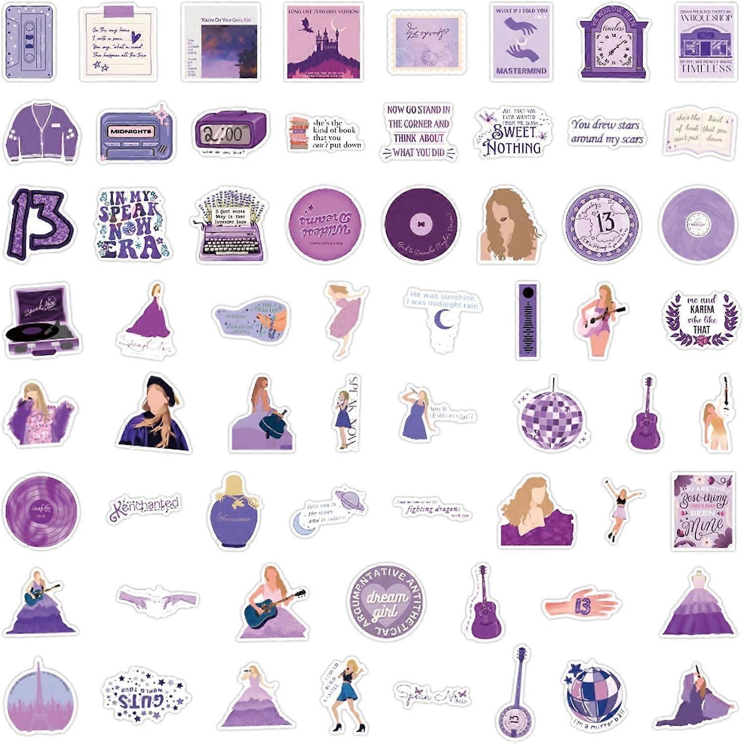 60PCS Taylor Stickers, Swift Stickers, Pop Singer Decal, Waterproof ...