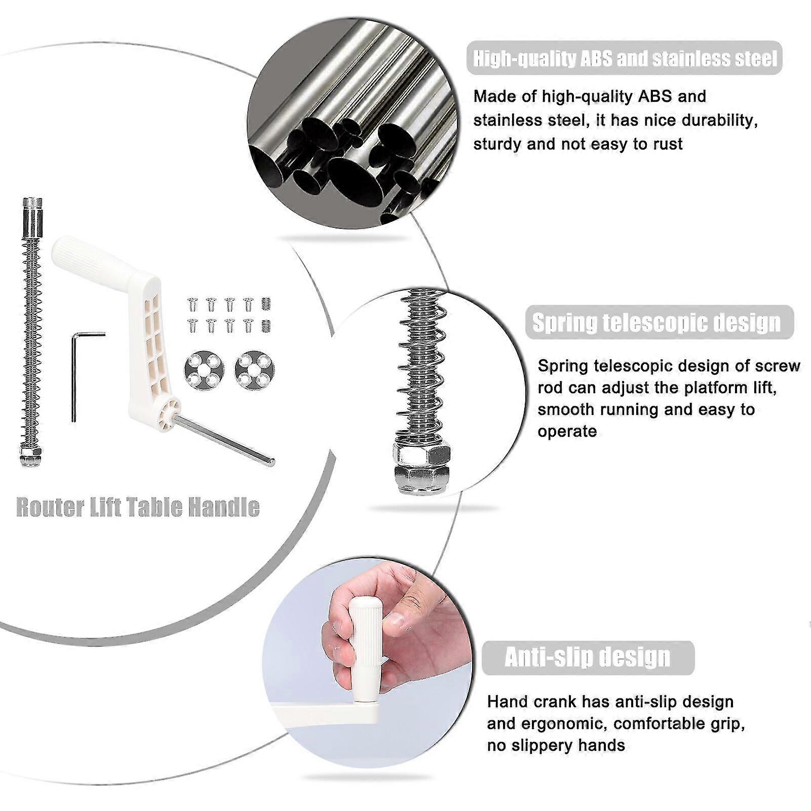 Router Lift Table Hand Crank Flip Board Lifting Plateform Anti-slip ...