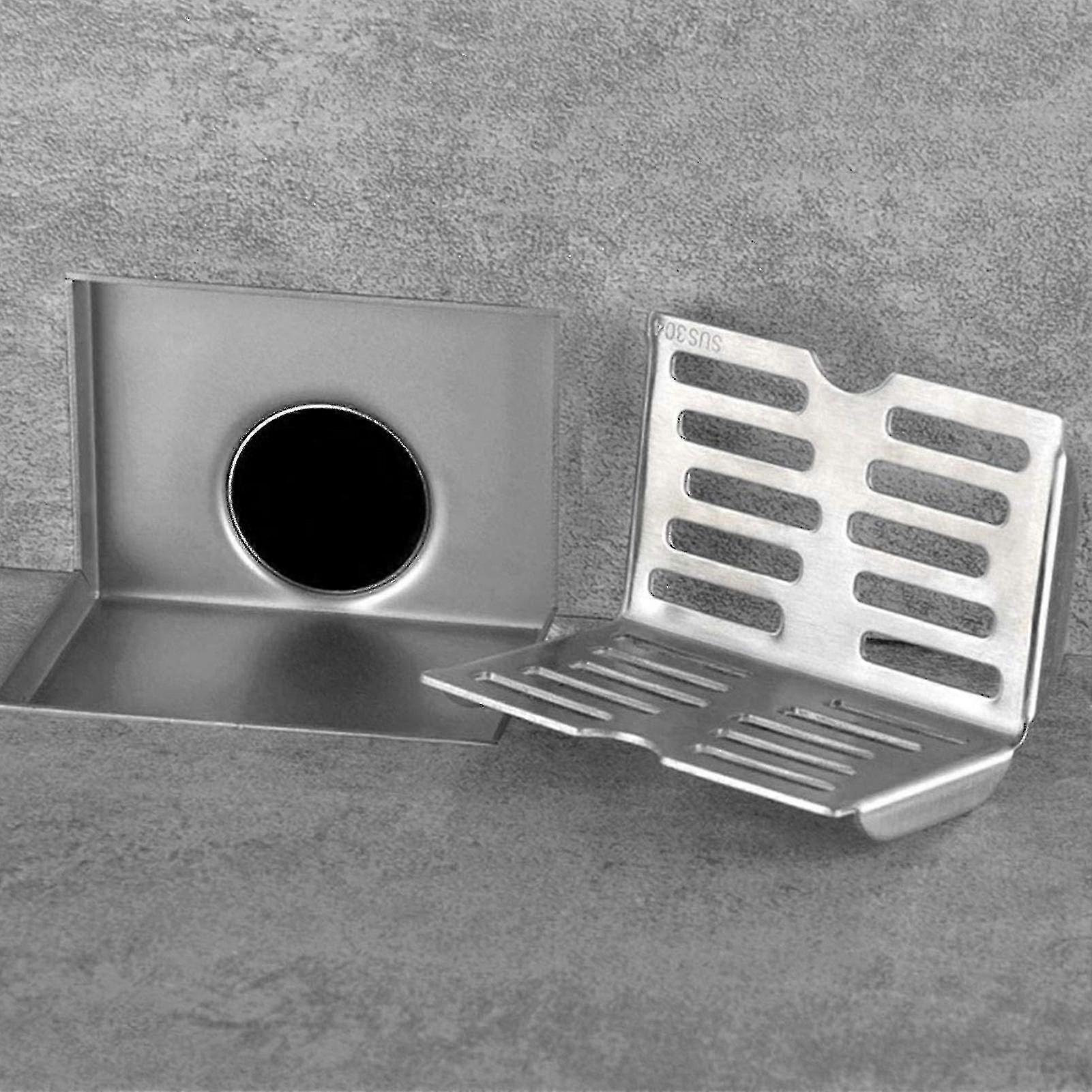 Floor Drain L Shaped 10cm Wall Corner Side Drain With Sealing Gasket ...