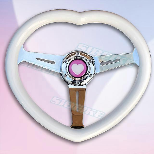 Universal 14inch Heart Steering Wheel Jdm Racing Styling Girly Pink ...